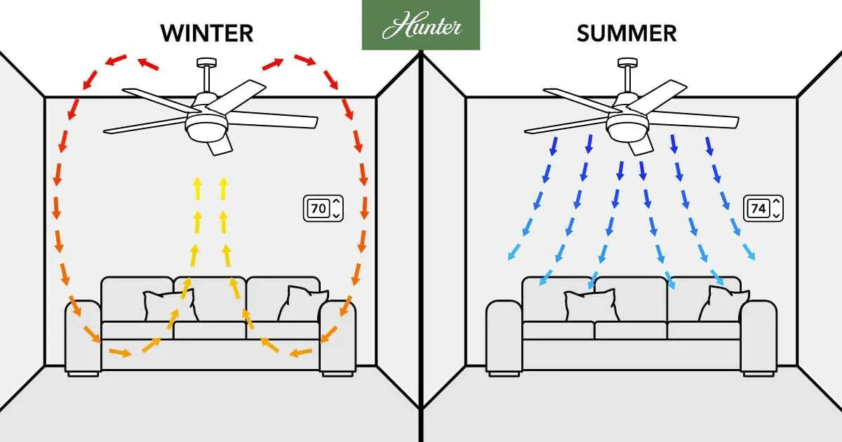 Ceiling Fan Direction: Which way should my fan spin in winter or summe ...